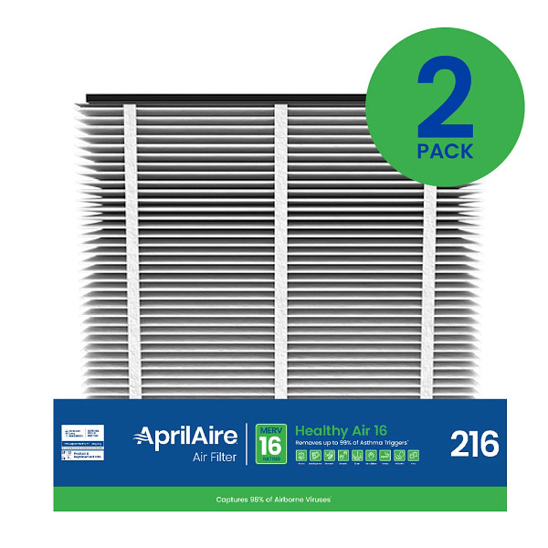 Aprilaire #216 MERV 16 Replacement Filter, 2-Pack product image